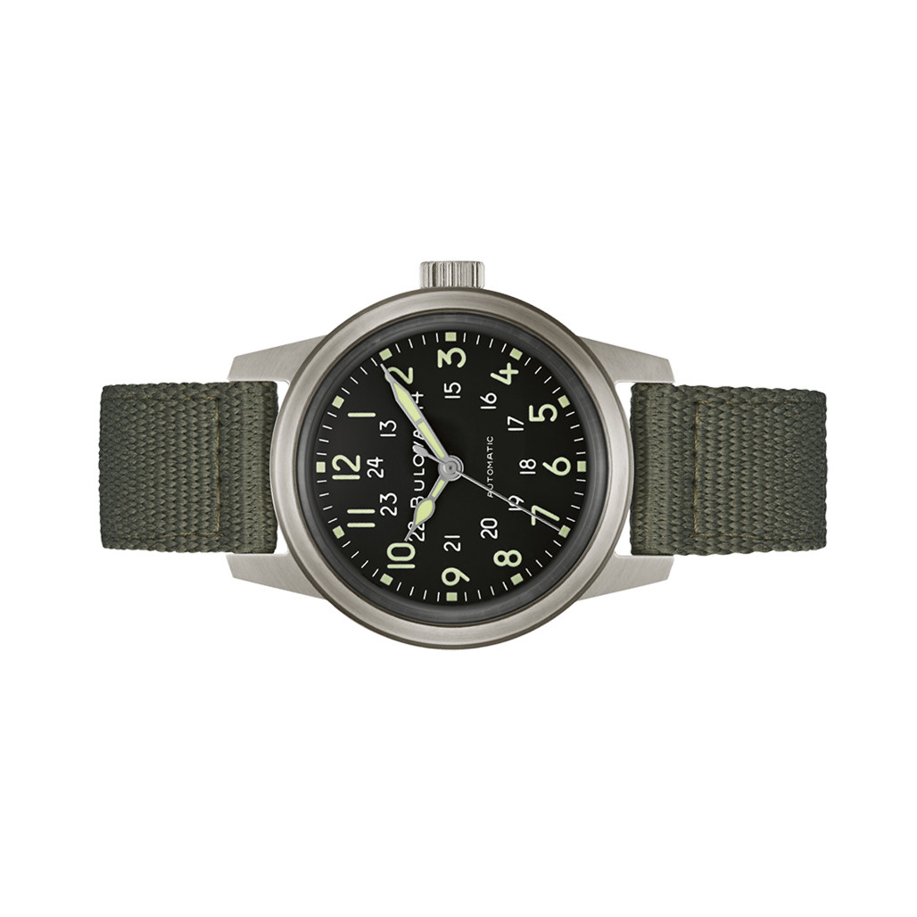 Bulova Hack Automatic Field Watch with 38mm Case and Black Dial #96A259