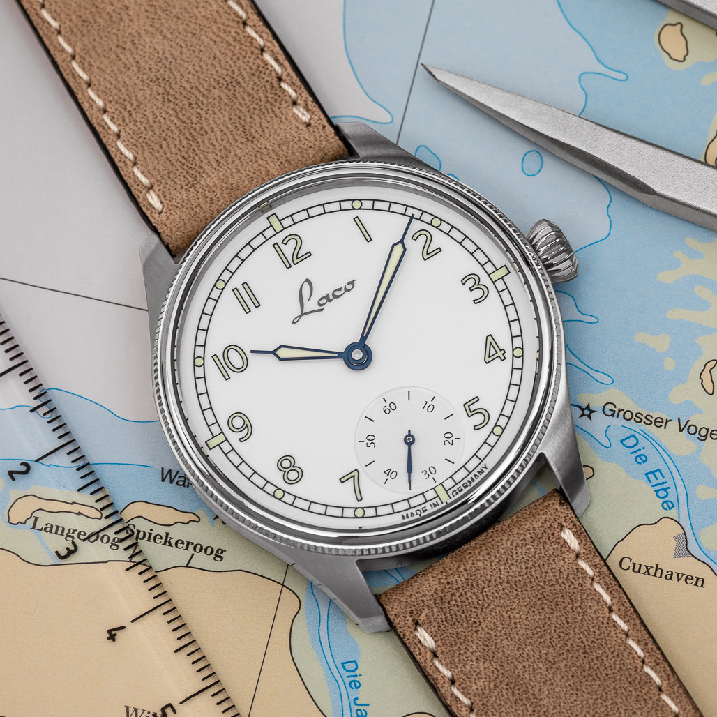 Laco Cuxhaven Manual Winding Navy Watch with AR Sapphire Crystal #862104.2
