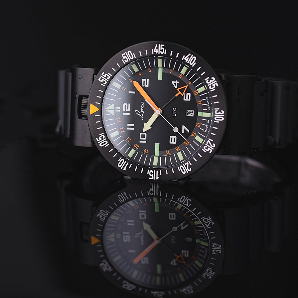 Laco Squad Atacama Quartz GMT Tactical Dive Watch #862163