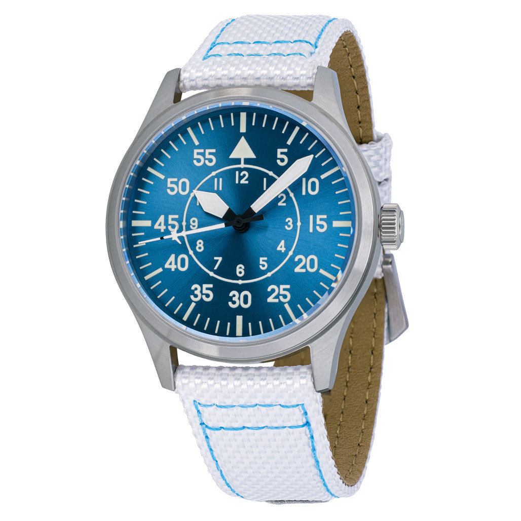 Islander 39mm Pilot Watch with Vintage Blue Livery Color Scheme #ISL-232