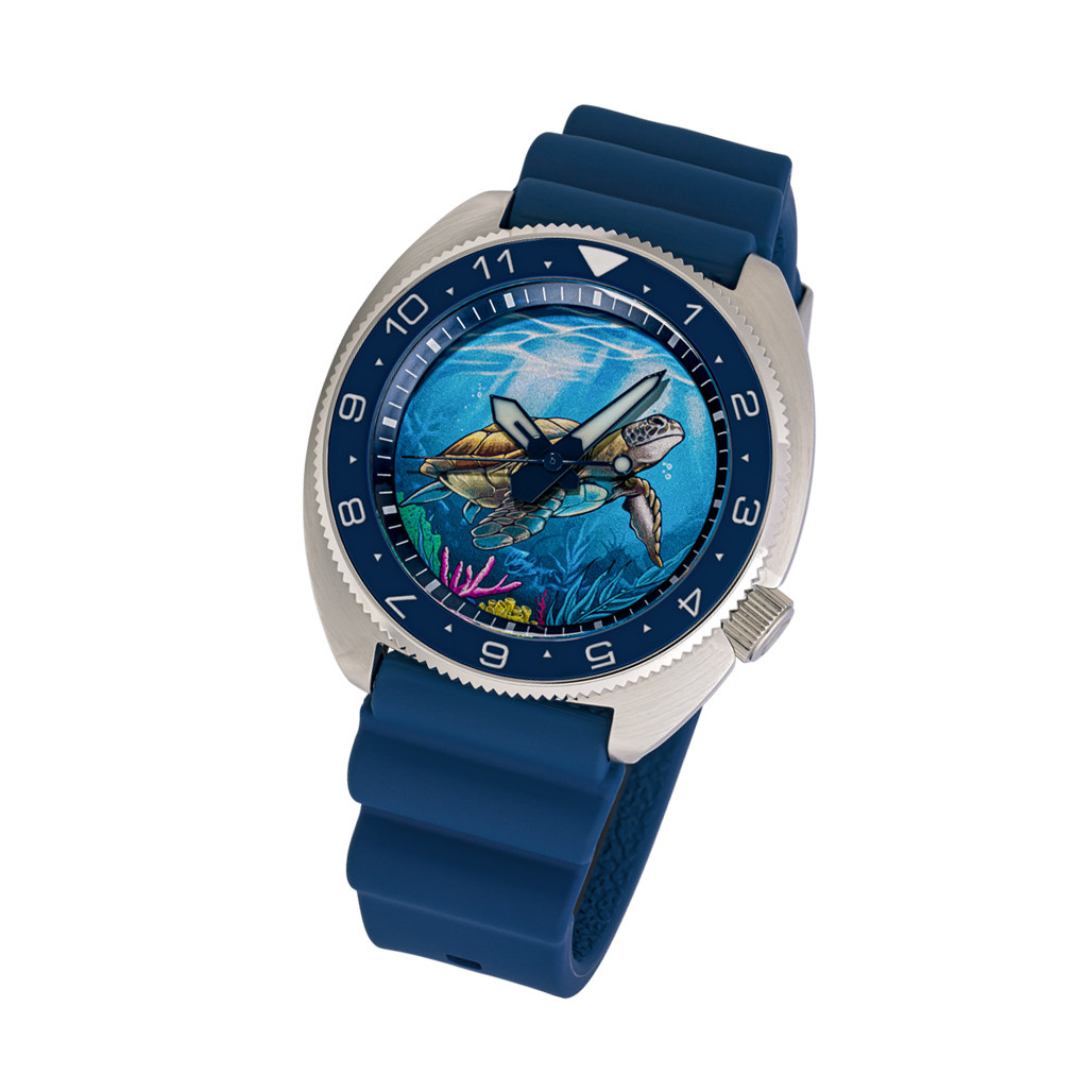 Islander Automatic Turtle Dive Watch with Blue Dial #ISL-301