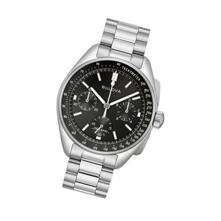 Bulova Lunar Pilot Chronograph 43.5mm with Black Dial and Stainless ...