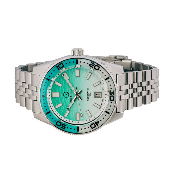 Islander Northport Hi-Beat Automatic Dive Watch with Seafoam Green and ...