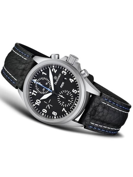 Damasko Chronograph Watch DC58 Swiss Valjoux 7750 with 12-hour Totalizer