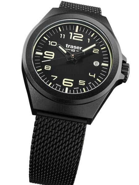 Traser P59 Essential S Black Quartz Tritium Illumination Watch #108204