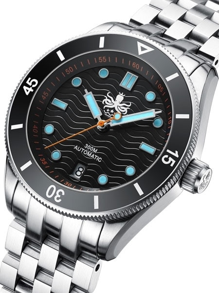 Phoibos 300 meter Wave Master Automatic Dive Watch with an Anti ...