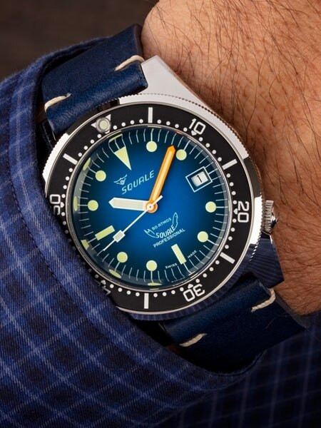 Squale 500 Meter Swiss Made Automatic Dive Watch with Blue Dial #11521 ...