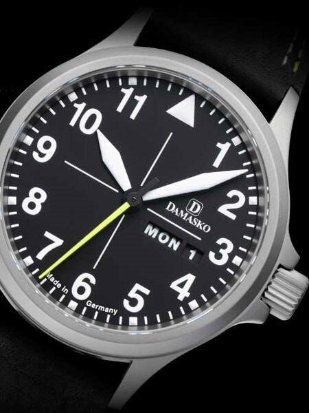 Damasko DA36 Swiss Automatic Pilot Watch with Black Dial and Sapphire ...