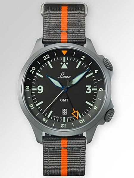 Laco Frankfurt 862120 GMT Swiss Automatic Dual-Time Pilot Watch with ...