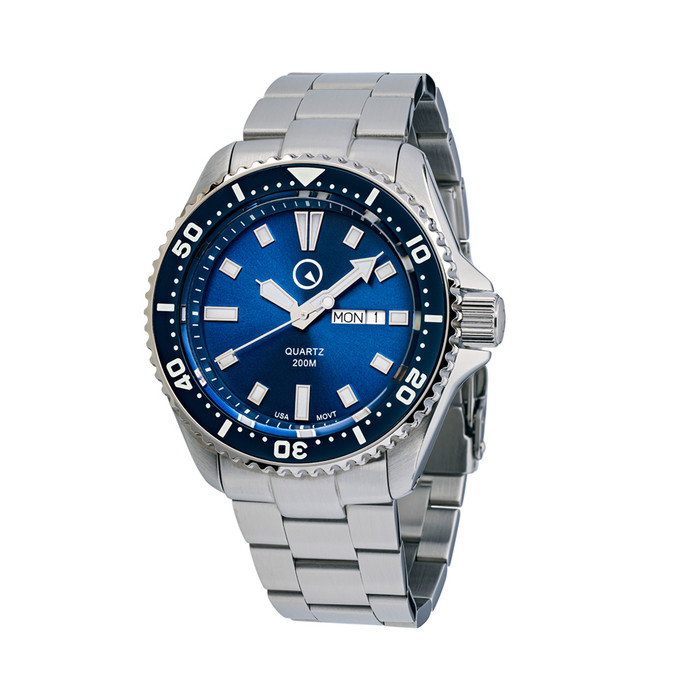 Islander USA Assembled Ameriquartz Dive Watch with Blue Dial #ISL-101