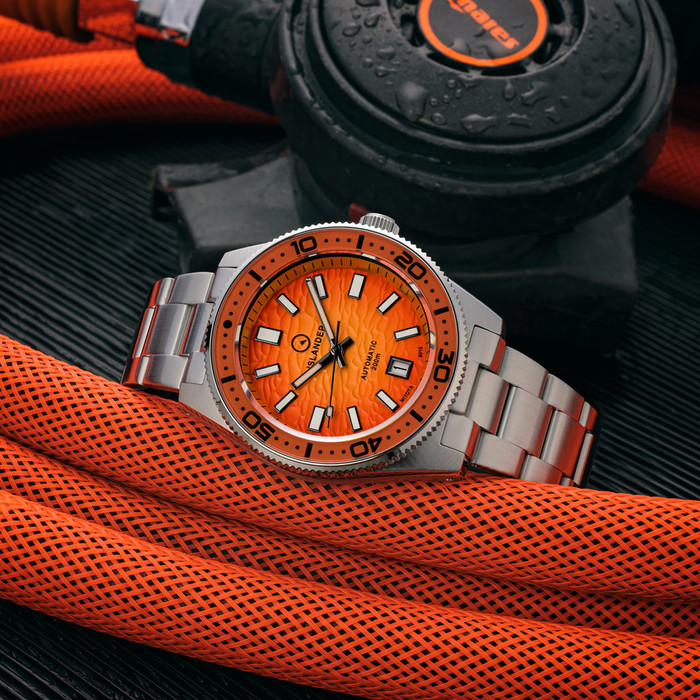 Islander Northport "Fireball" Hi-Beat Automatic Dive Watch with Sunset ...