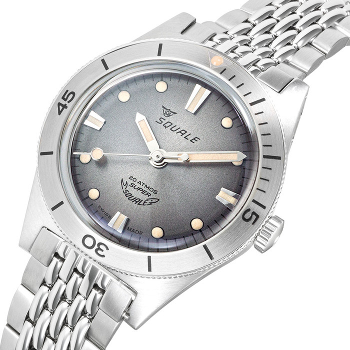 Squale "Super-Squale" Swiss Automatic Skin Diver with Radiant Grey Dial ...