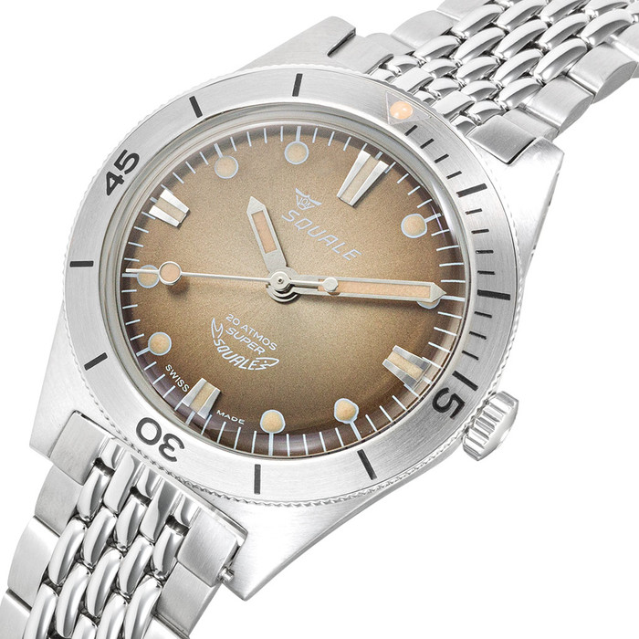 Squale "Super-Squale" Swiss Automatic Skin Diver with Radiant Brown ...