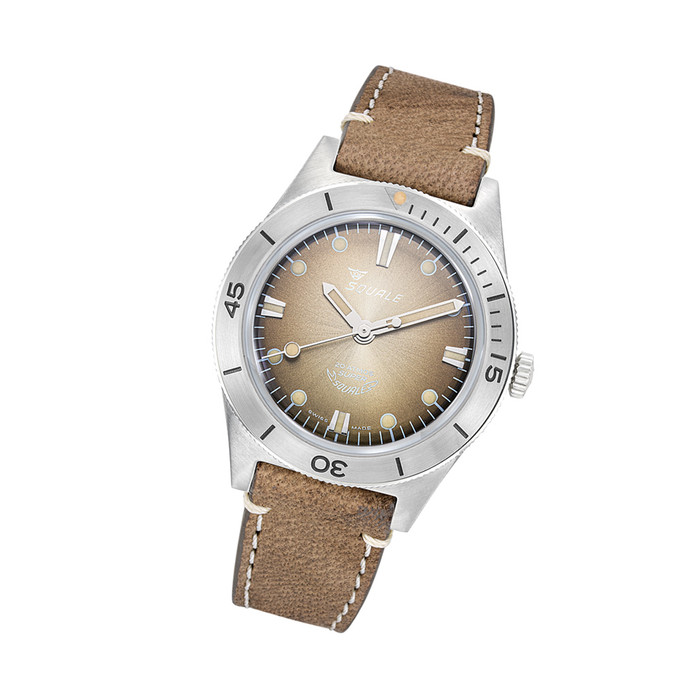 Squale "Super-Squale" Swiss Automatic Skin Diver with Radiant Brown ...