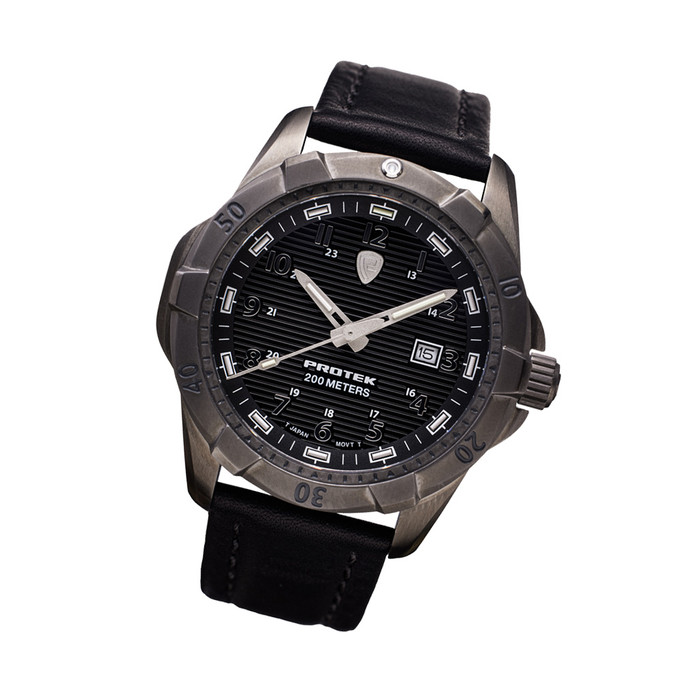 Protek Steel Tritium Dive Watch 2000 Series with Gun Metal Case and ...