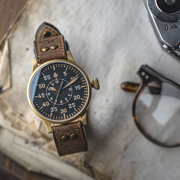 Laco Paderborn Bronze Type B Dial Swiss Automatic Pilot Watch with ...