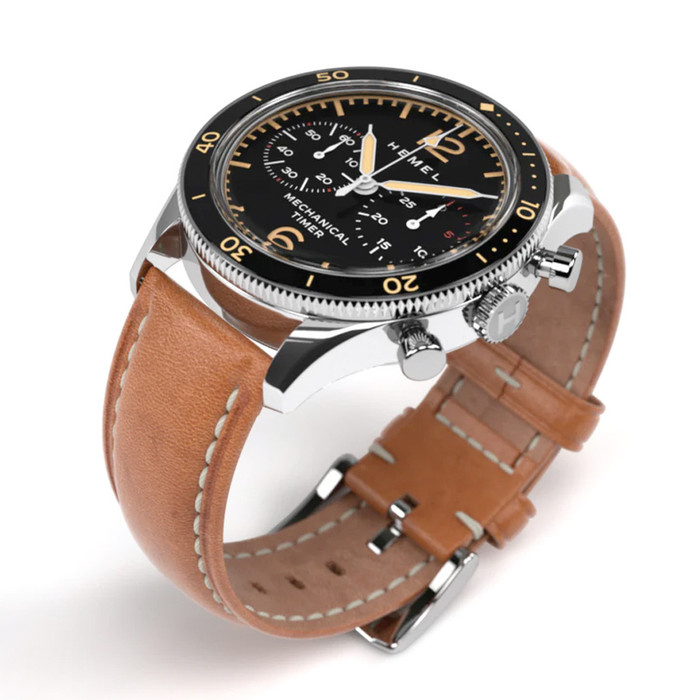 HEMEL Air Defense Mechanical Chronograph with Black Dial #HF22