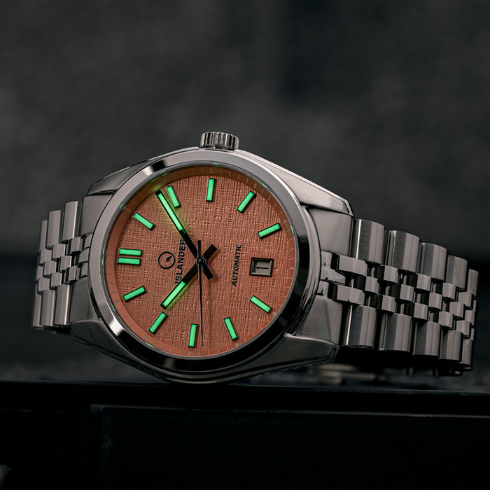 Islander Upper Brookville Hi-Beat Automatic Dress watch with Coral ...