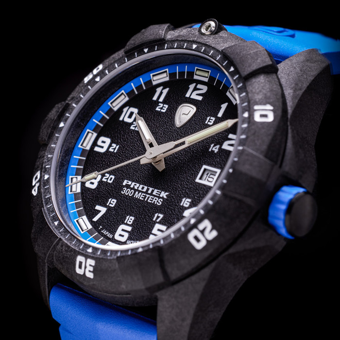 Protek Carbon Composite Tritium Dive Watch 1000 Series with Blue ...