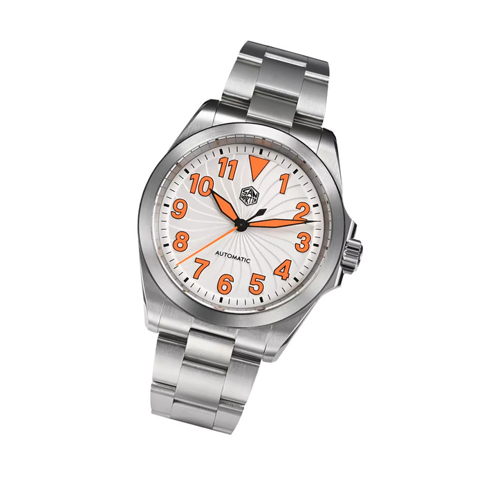 San Martin 39.5mm Automatic Sport Watch with White Turbine Dial #SN0132-A