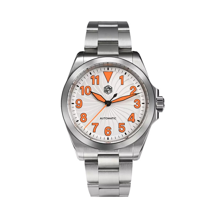 San Martin 39.5mm Automatic Sport Watch with White Turbine Dial #SN0132-A