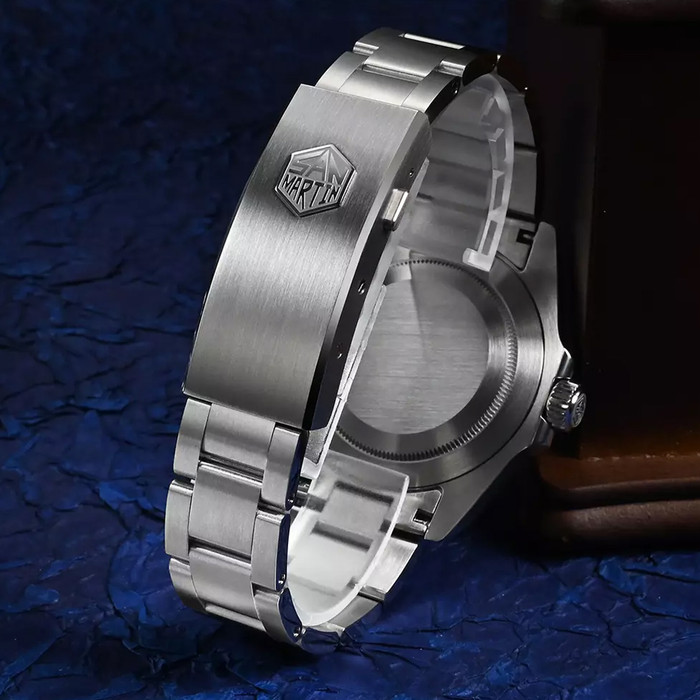 San Martin 39.5mm Automatic Sport Watch with White Turbine Dial #SN0132-A