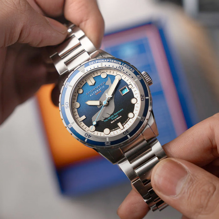 Spinnaker Hass Automatic Whale Sanctuary Project Le Blue Dial Sp 5128 33