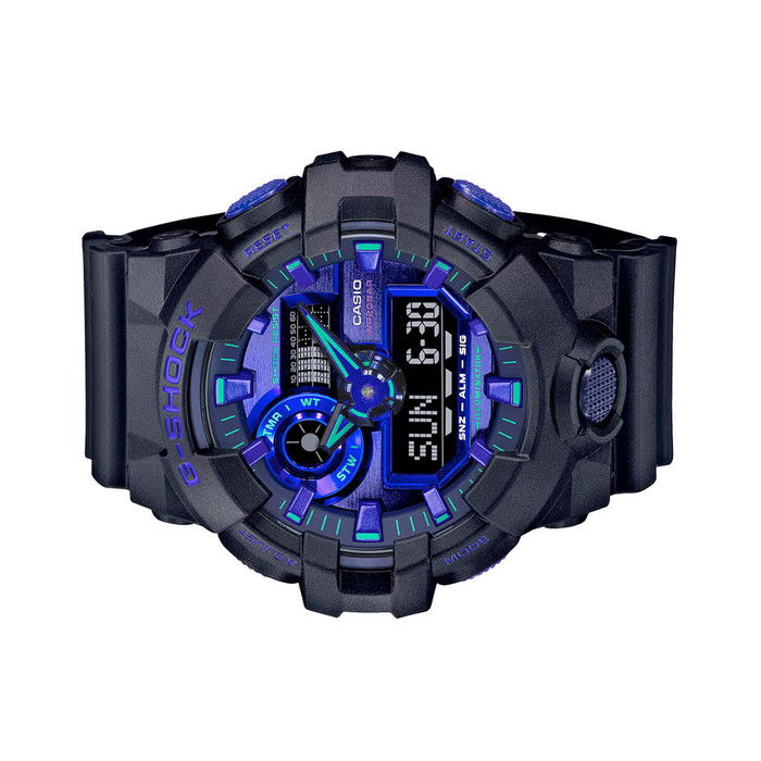 Casio G-Shock GA-700 Series in Black and Purple #GA700VB-1A