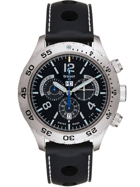 Traser Chronograph Watch with 46mm Stainless Steel Case #105035