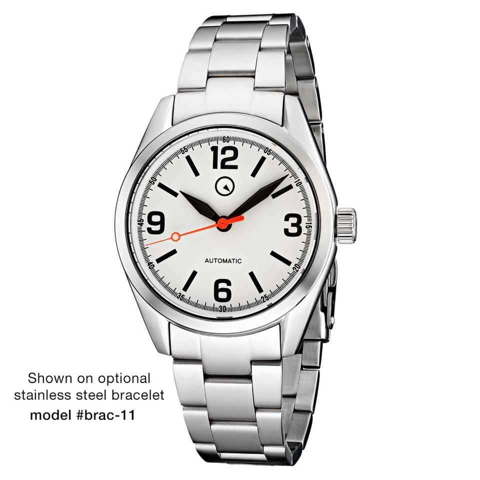 Islander Automatic Watch with Leather Strap and an AR Dome Sapphire ...