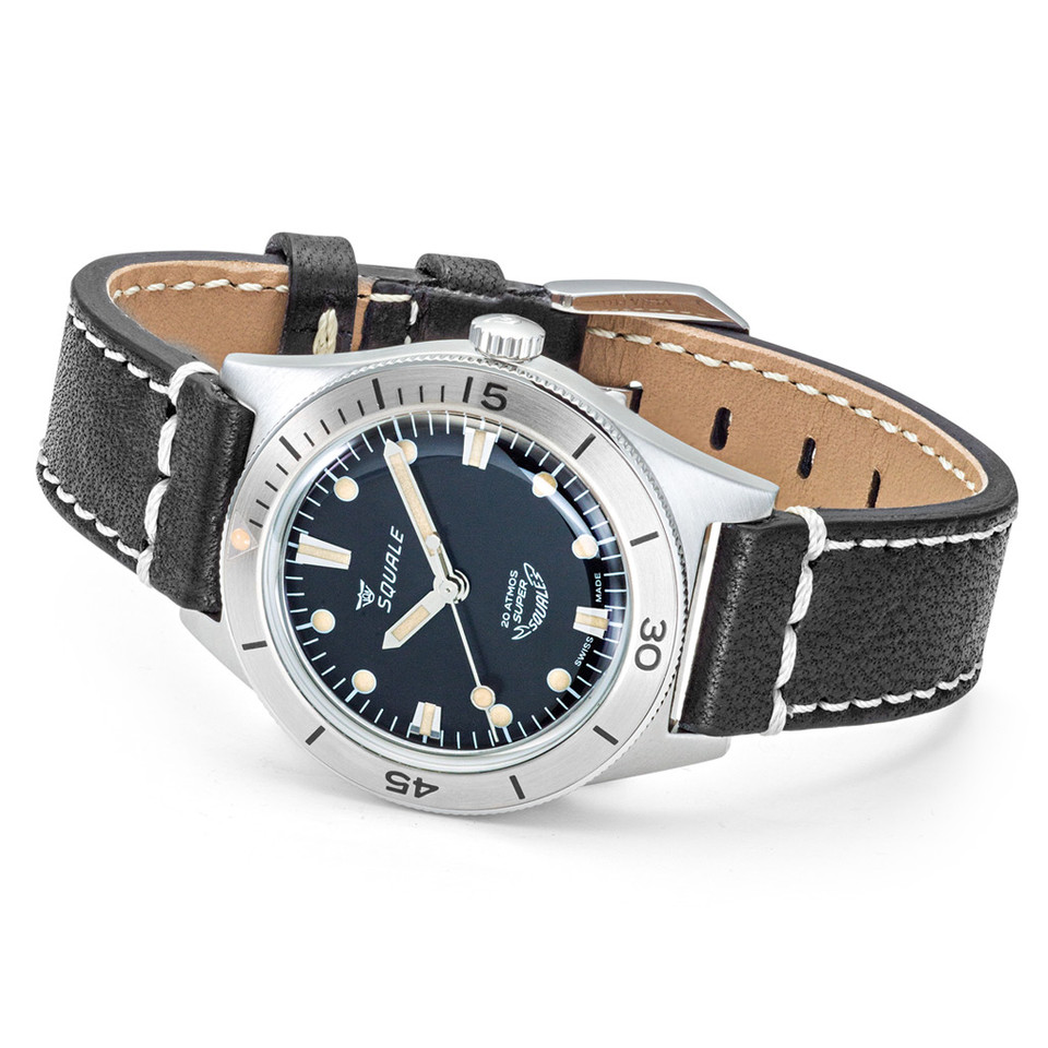 Squale "Super-Squale" Swiss Automatic Skin Diver with Radiant Black ...