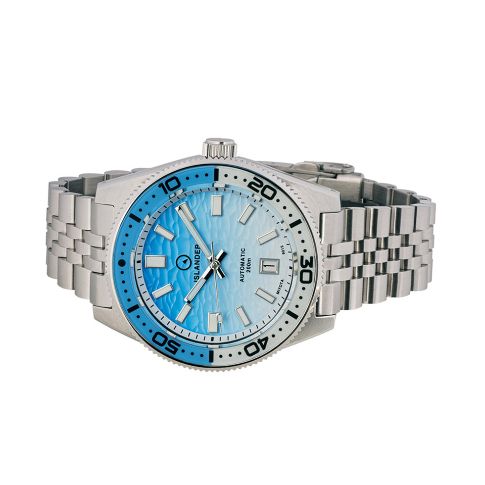 Islander Northport Hi-Beat Automatic Dive Watch with Ocean Blue and ...