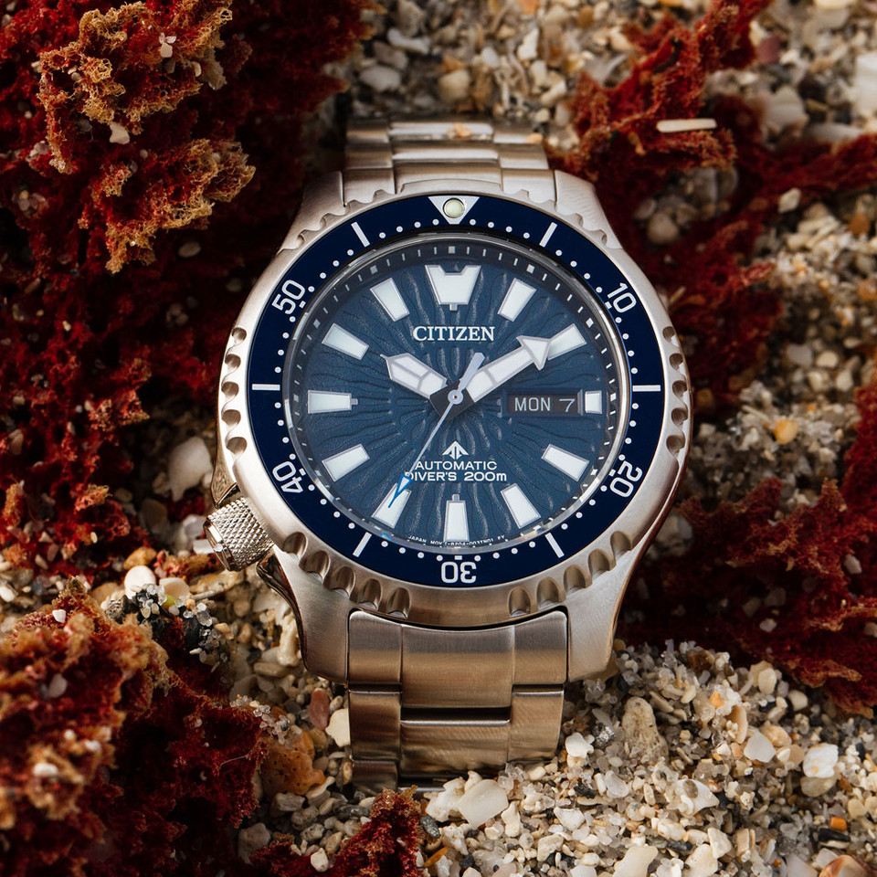 Citizen Automatic Promaster Dive Watch with Blue Dial and Stainless ...