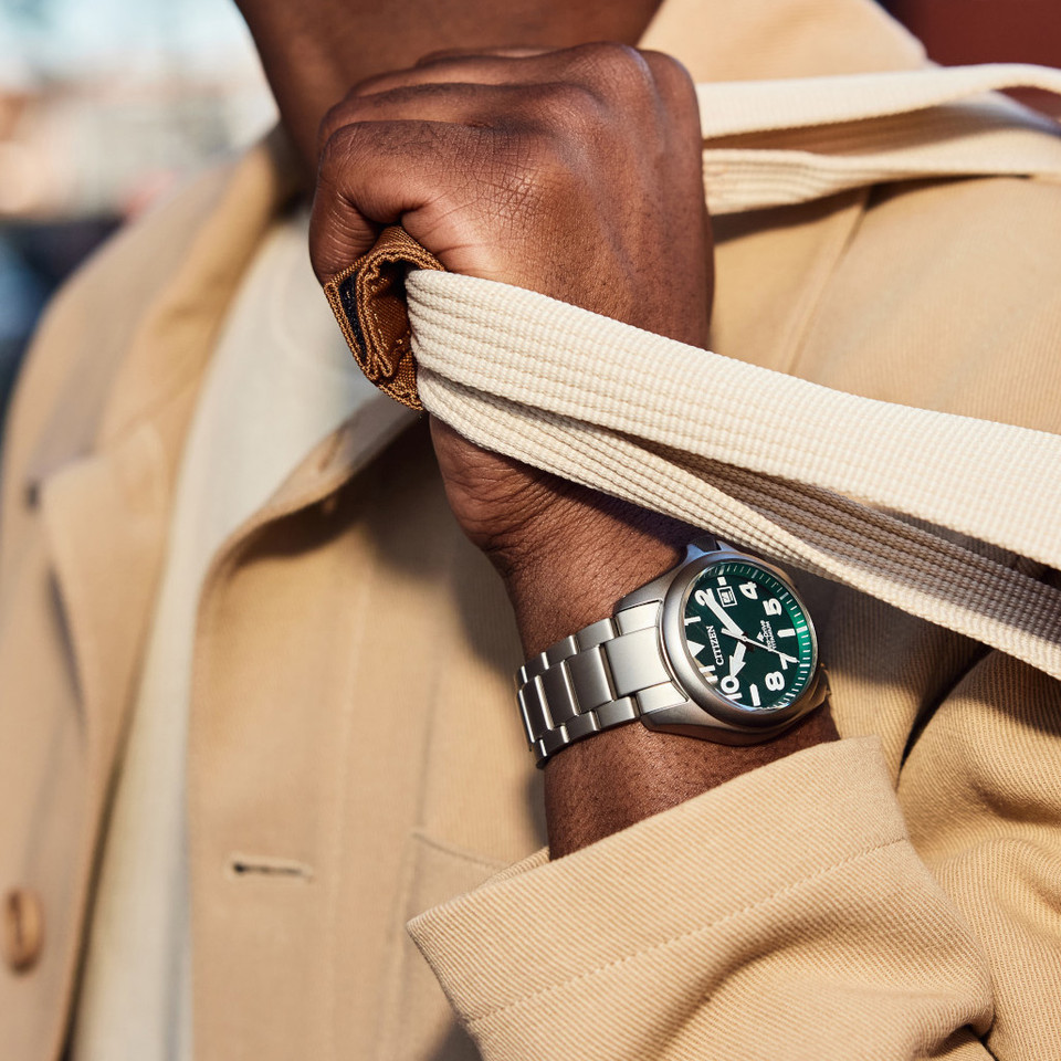 Citizen Promaster Tough Super Titanium Solar Watch with Green Dial # ...