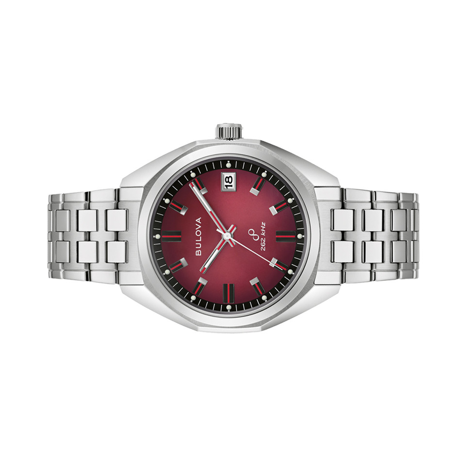 Bulova Jet Star Watch with Precisionist Movement and Claret Dial #96B401