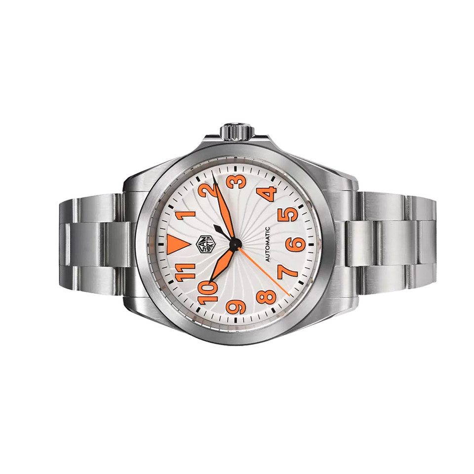San Martin 39.5mm Automatic Sport Watch with White Turbine Dial #SN0132-A