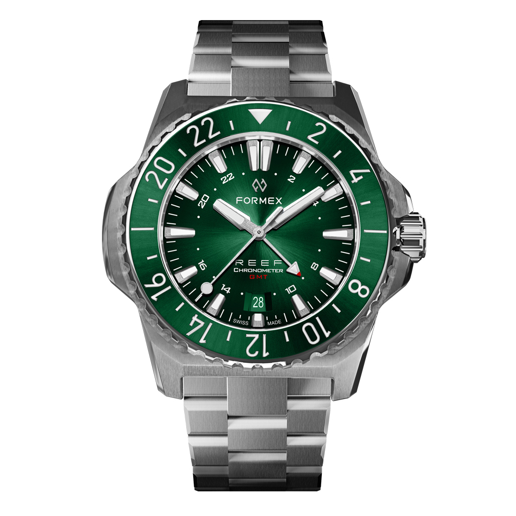Formex REEF GMT Chronometer Dive Watch with Green Dial and Bezel #2202 ...