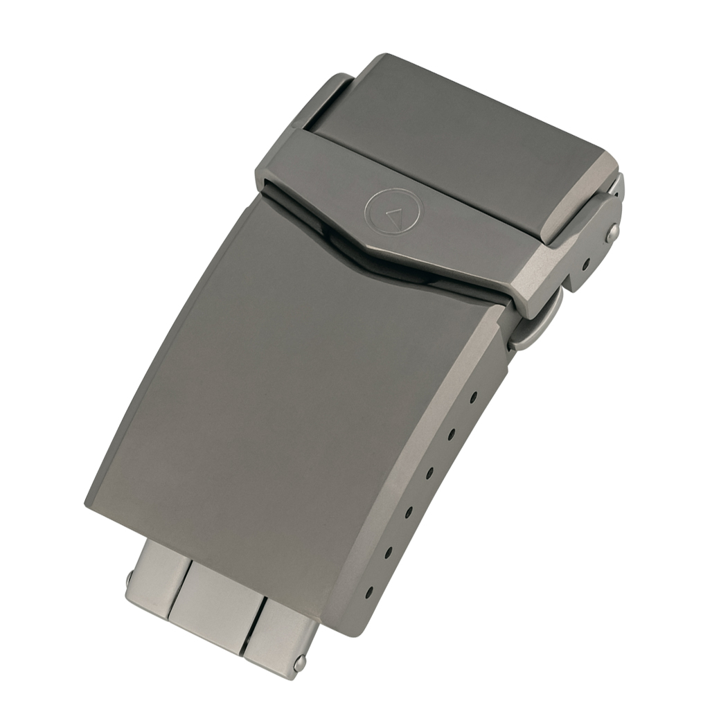 Titanium Blasted Deployant Clasp with Double Lock Diver Buckle #CLASP-04