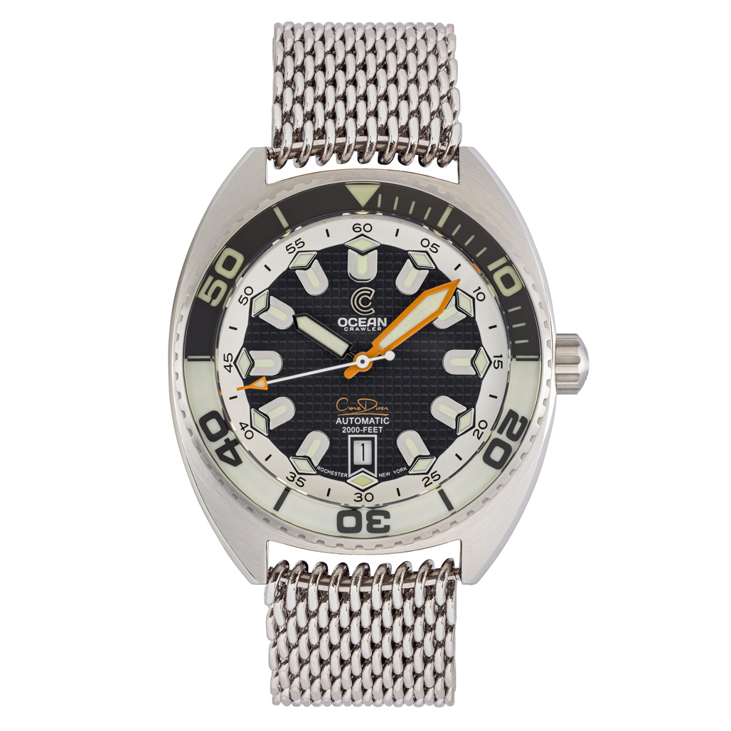 Ocean Crawler Core Diver V4 with Black and White Dial #OC-CR4-BW