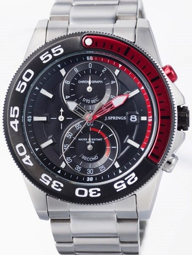 J. Springs Quartz Chronograph Watch with 60 minute stopwatch funcition ...