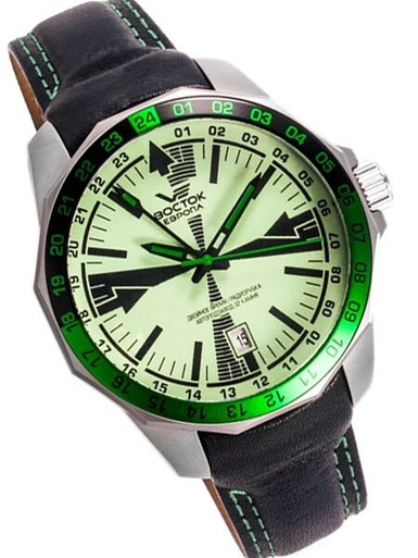 Vostok-Europe Radio Room, Dual Time Automatic Watch with Luminous Dial ...