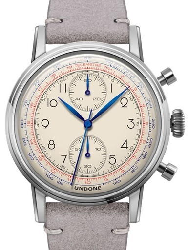 Undone Killy MechaQuartz Chronograph with Cream Dial and 40mm case.