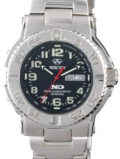 Reactor Trident 200 Meter Dive Watch with Never Dark Illumination and ...