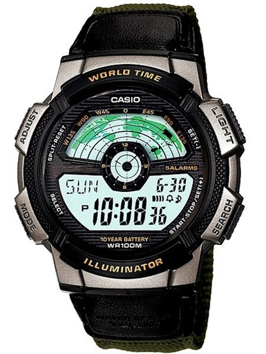 Casio Digital Sports-Style World Time Alarm Watch with 31 Time Zones # ...