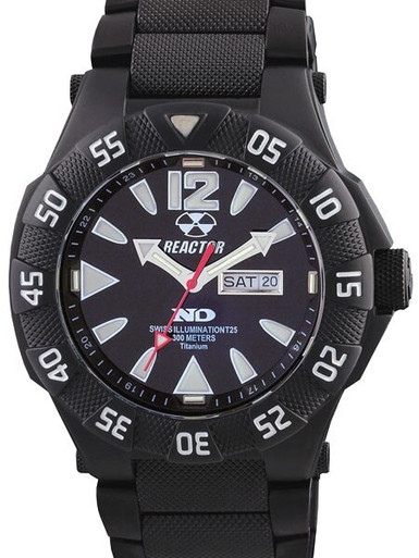 Reactor Gamma Ti 300 Meter Dive Watch with Never Dark Illumination and ...