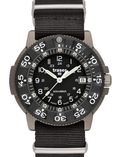 Traser Commander Military Titanium Watch with Sapphire Crystal, Carbon ...
