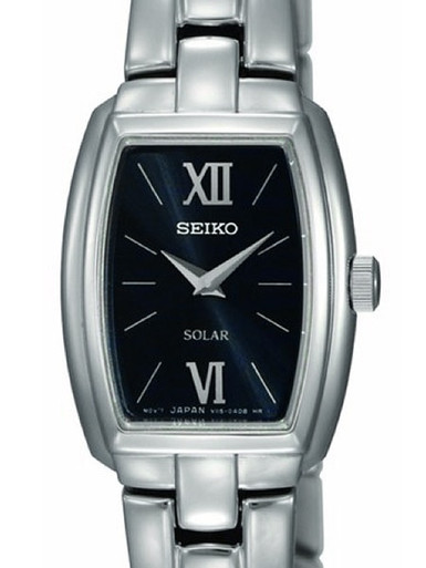 Seiko Solar Powered Dress Watch with a stainless steel case and ...
