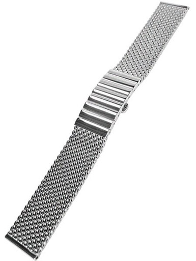 Staib Satin Finish Mesh Bracelet #STEEL-2792-6050PBM-S (Straight End, 22mm)