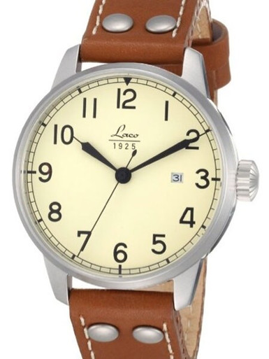Laco Barcelona Automatic Creme Dial Watch with Sapphire Crystal #861611