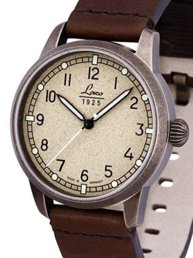 Laco New Vintage Look Laco 21 Automatic Watch with Aged Patina Case #861785
